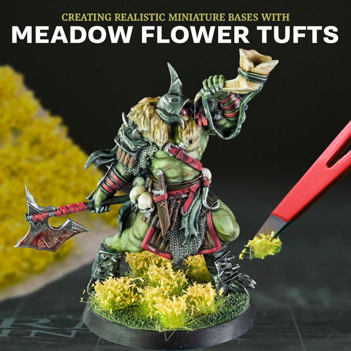 Create Realistic Miniature Bases with Meadow Flowers Tufts