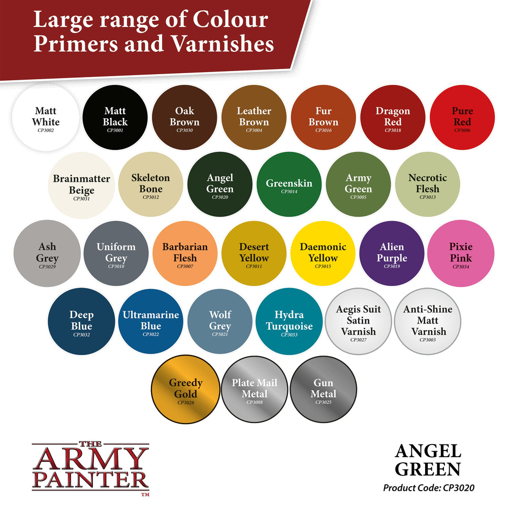 Colour Primer: Angel Green - A dark green primer for angels & elves