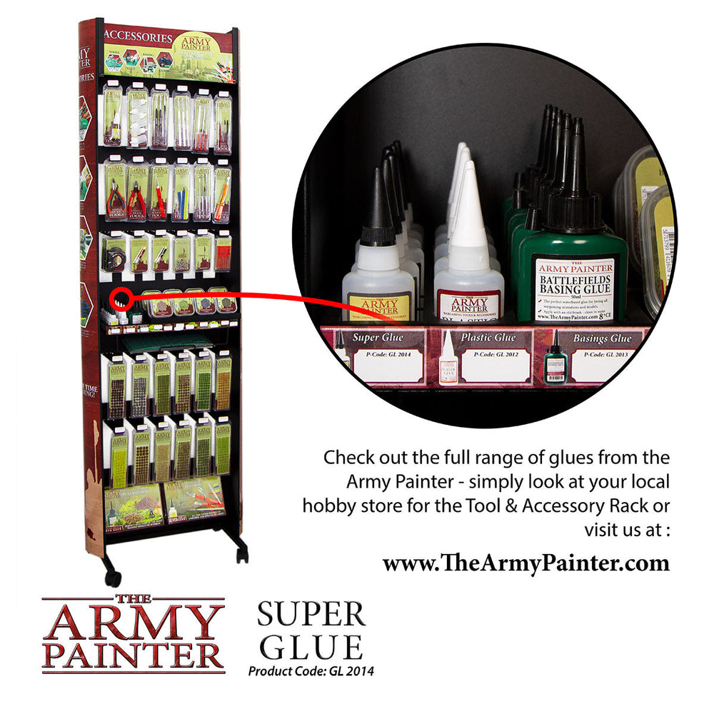 Super Glue: a must have for resin and metal miniatures.