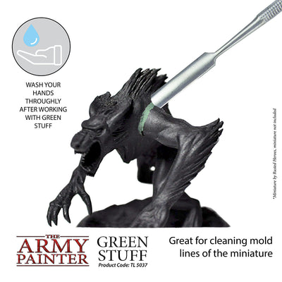 Green Stuff (or Kneadatite). Perfect for mold & sculpting miniatures!