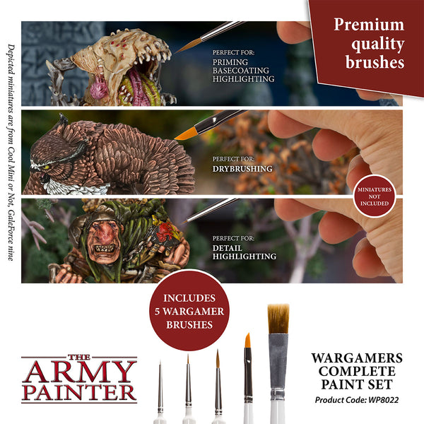 Complete Paint Set: 124 warpaints + 5 brushes - The Army Painter